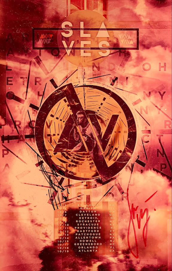 Vintage Slaves (Rain City Drive) Tour Poster - Autographed ...